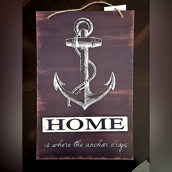 Wall Decor | Hanging Wooden Anchor Sign | Poshmark